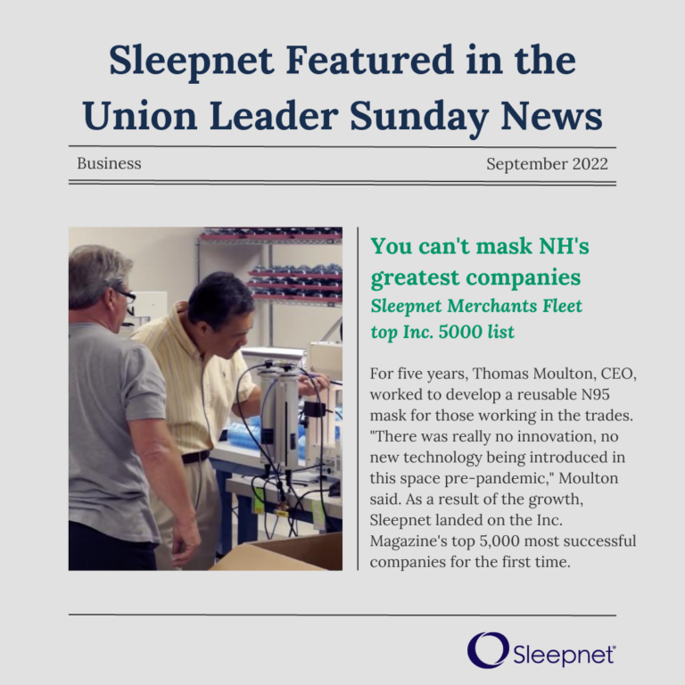 Sleepnet Featured in the Union Leader - Sleepnet Corporation