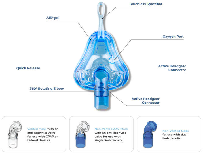 Sleepnet Veraseal®2 Full Face Mask - NIV Hospital Mask Interface